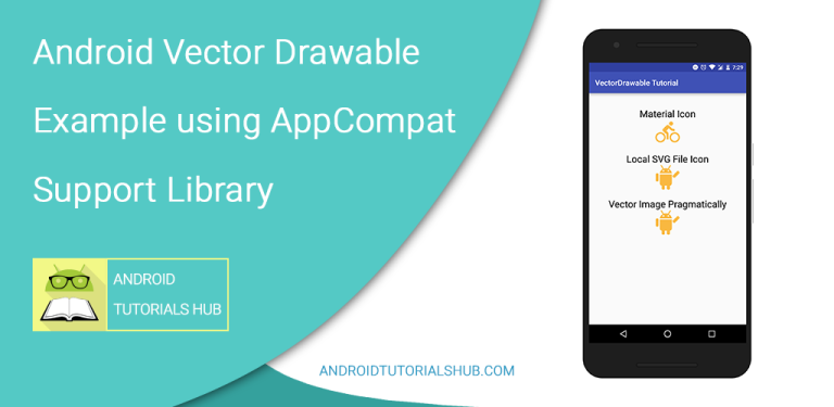 Android Vector Drawable Example using AppCompat Support Library ...